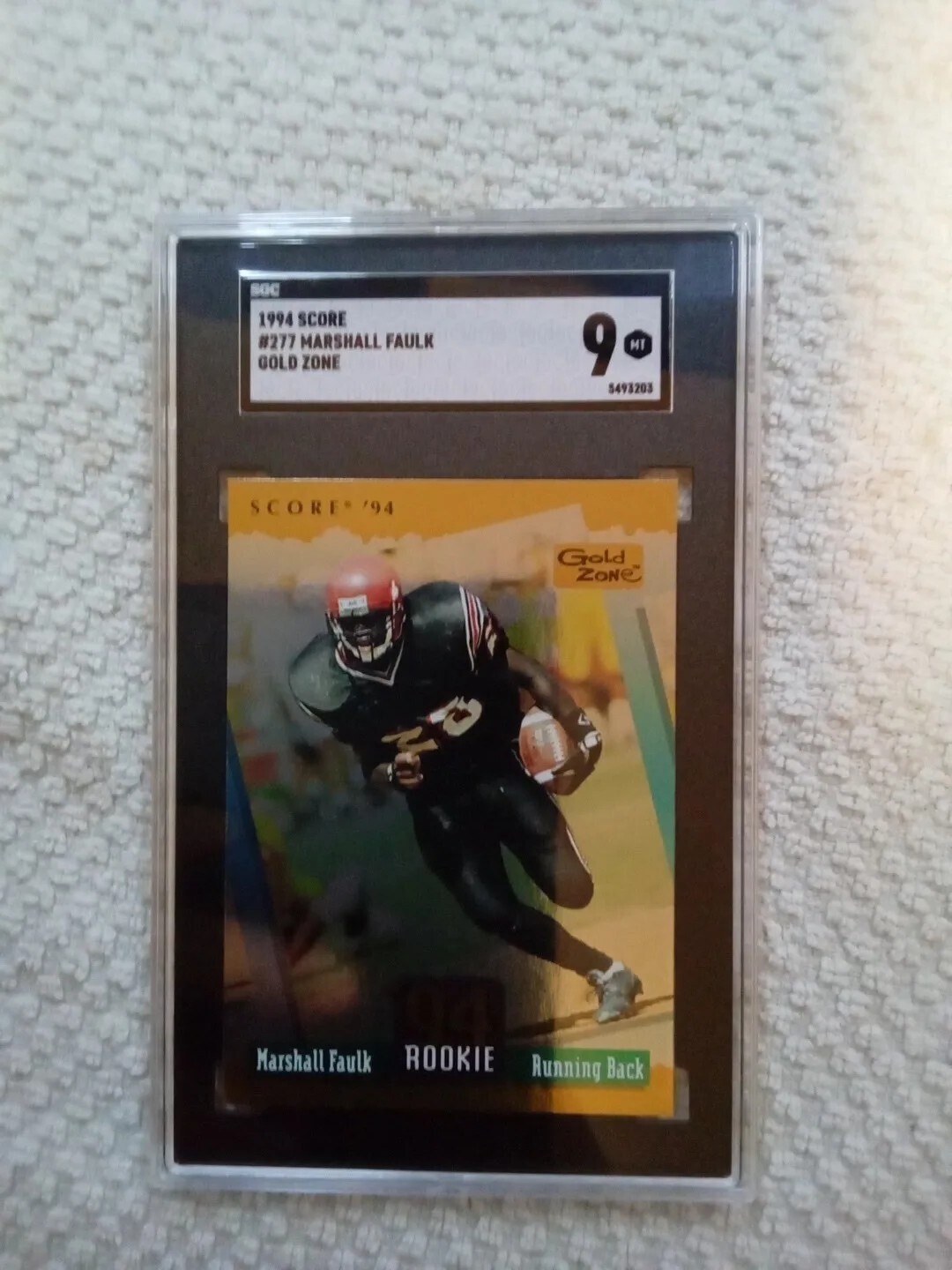 1994 Score # 277 Marshall Faulk Gold Zone Football Mt Condition Sgc9 | eBay