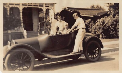 Antique 1925 Ford Model T Convertible 1920s Photo Grandpa Kids House ...