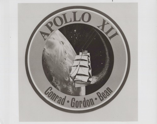 Apollo 12 | RARE NASA 1969 XII Patch Moon Mission Scene 10x8 Original ...