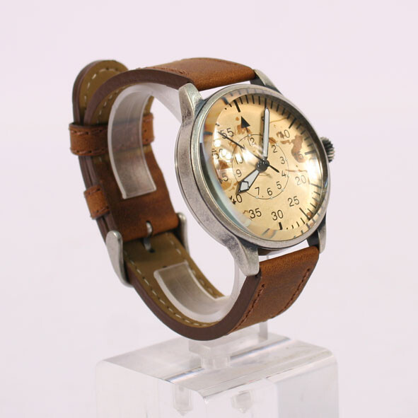 Replica German Pilots Watch Vintage WW2 Style with Brown Face NAV337 | eBay