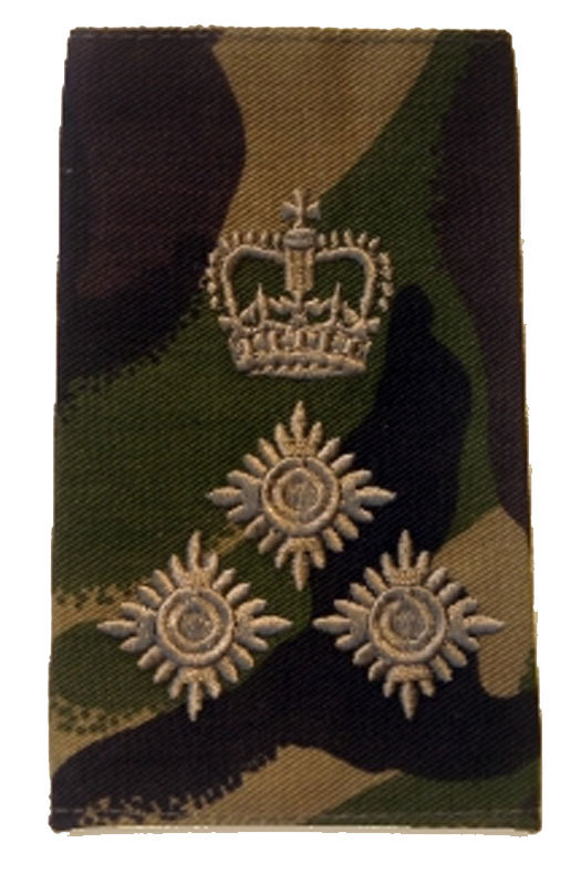 Pair of Official Woodland DPM British Military Rank Slides ( All Ranks ...