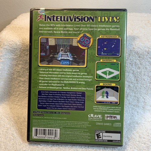 Intellivision Lives (Sony PlayStation 2, 2003) Eare Factory Sealed More ...