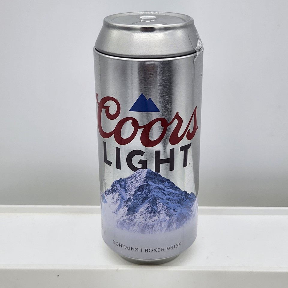 Coors Light Beer Swag Boxer Briefs in GIFT CAN, Men's Size SMALL ...