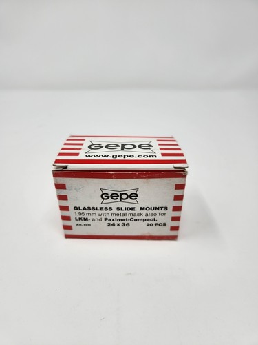 Gepe 35mm 24x36 1.95mm Glassless Slide Mounts Box of 20 Film Storage ...
