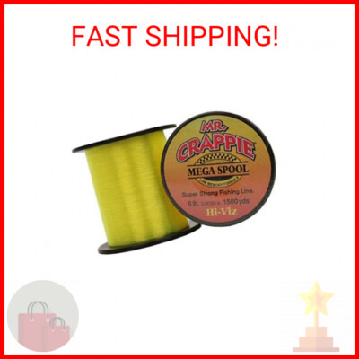 Lew's Mr. Crappie Mega Spool Monofilament Fishing Line, Low Memory and ...