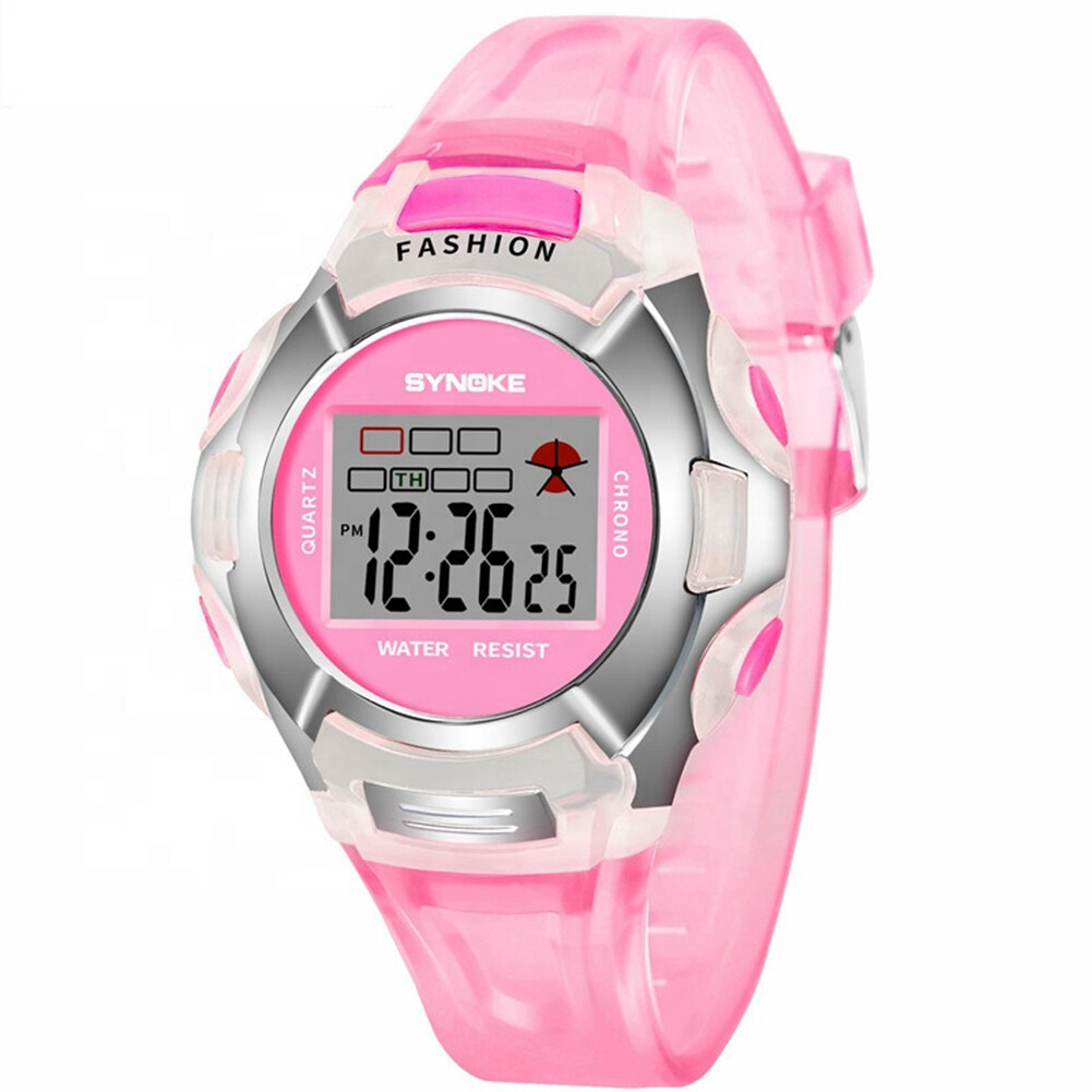 Waterproof Digital Sport WristWatch Girls Boys Alarm Date Children Kids ...
