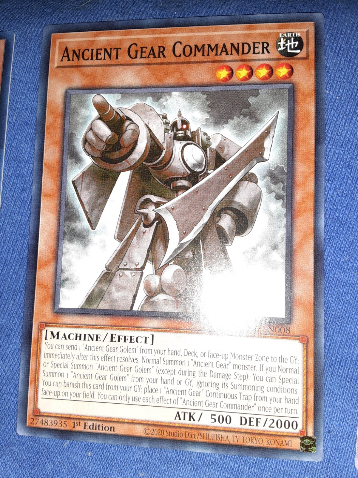 2020 Yugioh! - Ancient Gear Commander - LEDE-EN008 - 1st Edition ...