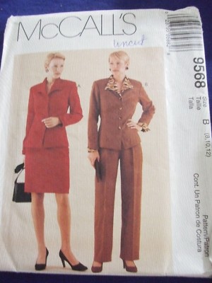 UNCUT MCCALLS # 9568 WOMENS SZ 8-10-12 CAREER WARDROBE SEWING PATTERN ...