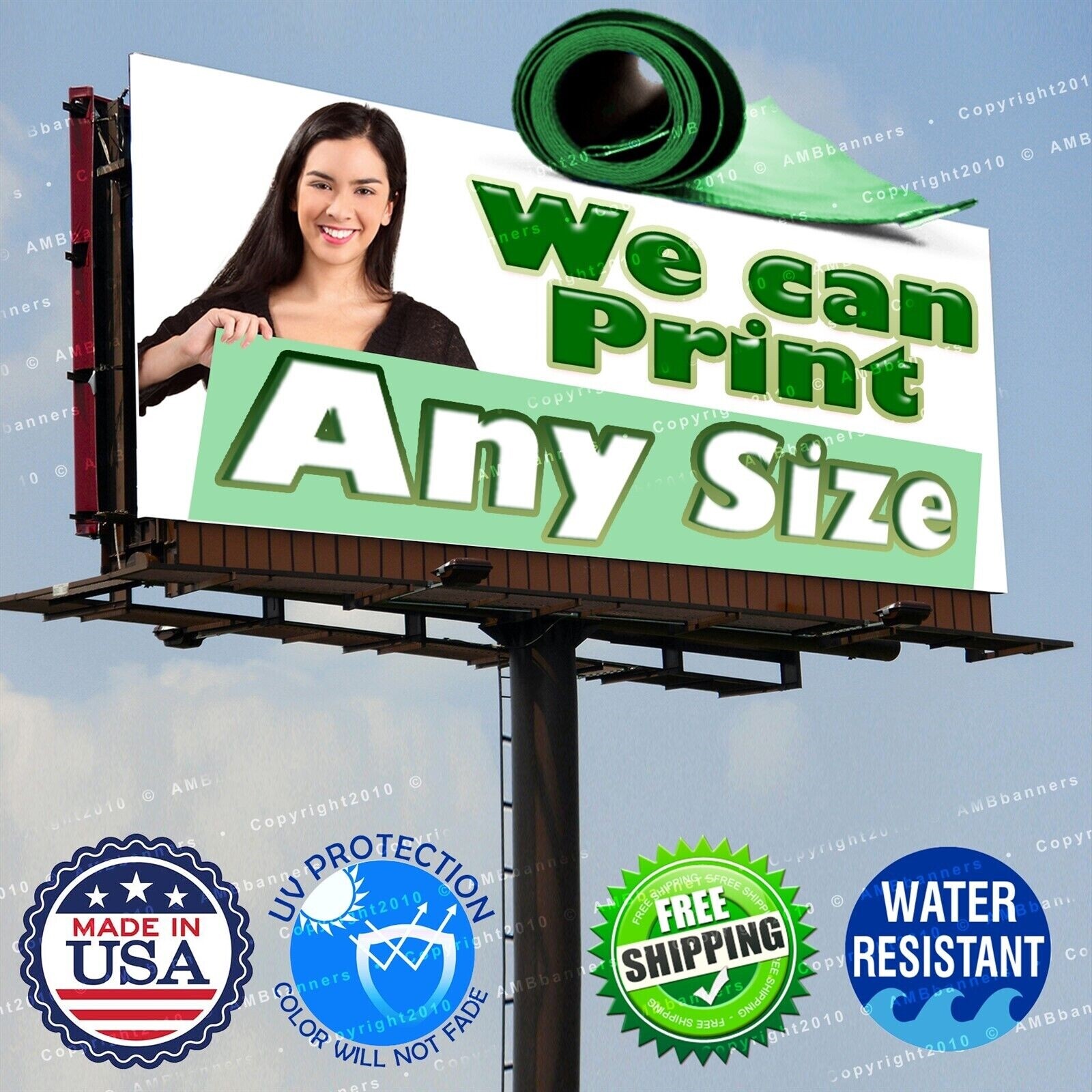 4' x 8' Custom Vinyl Banner 13oz Full Color Outdoor Sign 4x8 foot BIG ...