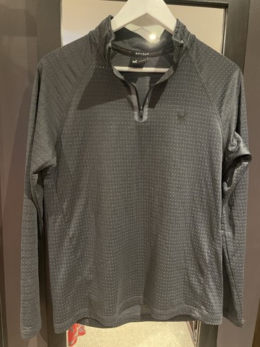 Spyder Active Men’s Grey Top ProW B 1/4 Zip Pullover Long Sleeve Size S ...