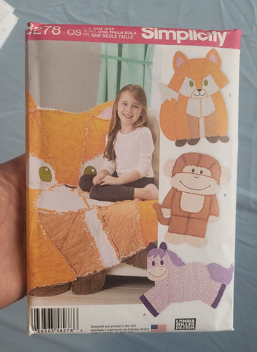 S8278 Sewing Pattern Simplicity 8278 Rag Quilt Horse Monkey Fox ...