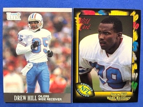 NFL - Drew Hill 1991 Fleer Ultra & 1991 Wild Card Football - Oilers | eBay