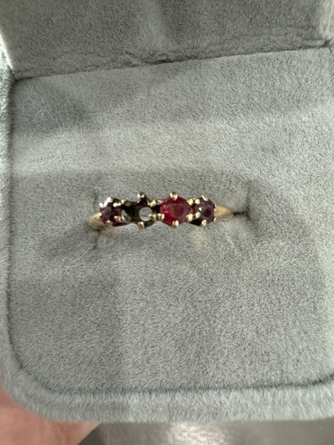 10k Yellow Gold Ruby Ring Sz 4 3/4 AS IS | eBay