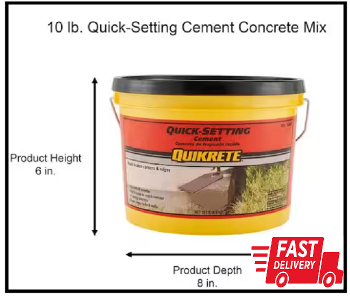 10 lb. Quick-Setting Concrete Mix - Fast and Easy Cement Solution NEW ...