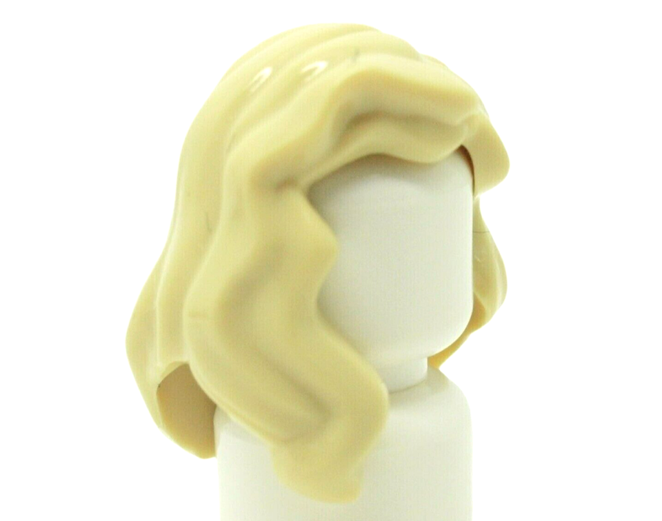 Lego Hair Wig For Female Girl Minifigure Long Wavy Light Tan Blonde ...