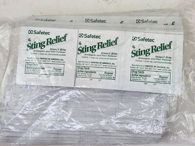 PACK OF 100 Safetec Sting Relief Wipes exp 10/19 | eBay