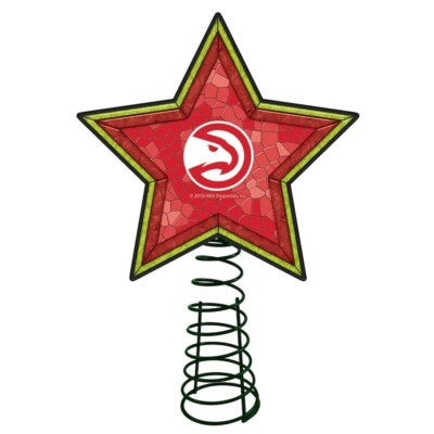 ATLANTA HAWKS NEW Mosaic Christmas Tree Topper NBA Basketball Light Up ...
