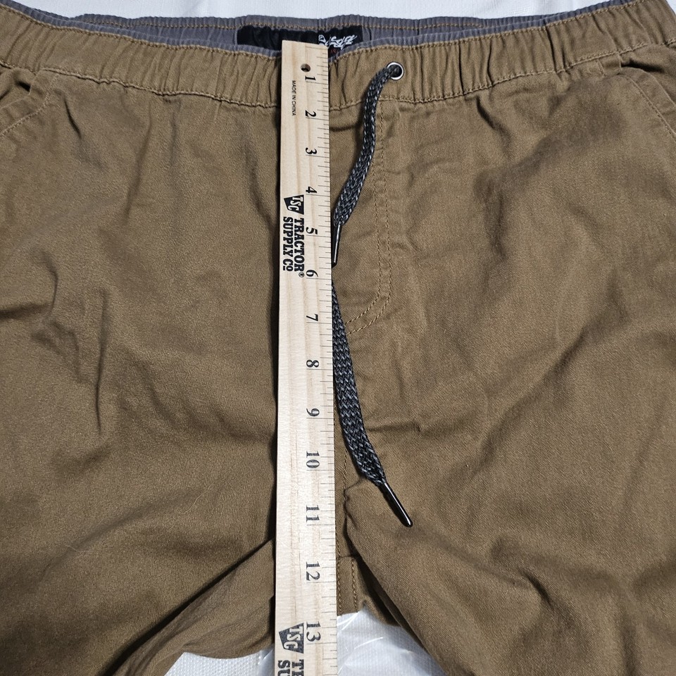 Vtg Plugg Jogger Pants Khaki Drawstring Elastic Waist Mens Large (36 ...