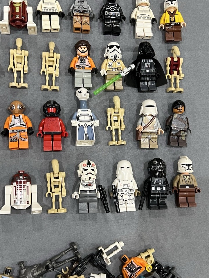 LEGO Star Wars Minifigures Minifigs Huge Bulk Lot of 85 Plus Extras ...