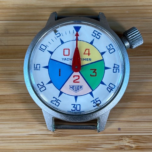 Vintage Tag Heuer 53mm Steel Case Mechanical Yacht Timer Stopwatch ...