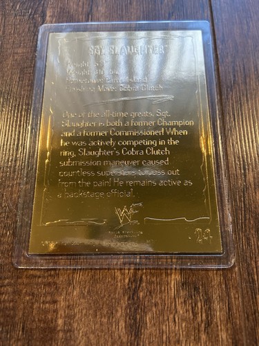 22kt Gold WWF Card #24 Sgt Slaughter Danbury Mint | eBay