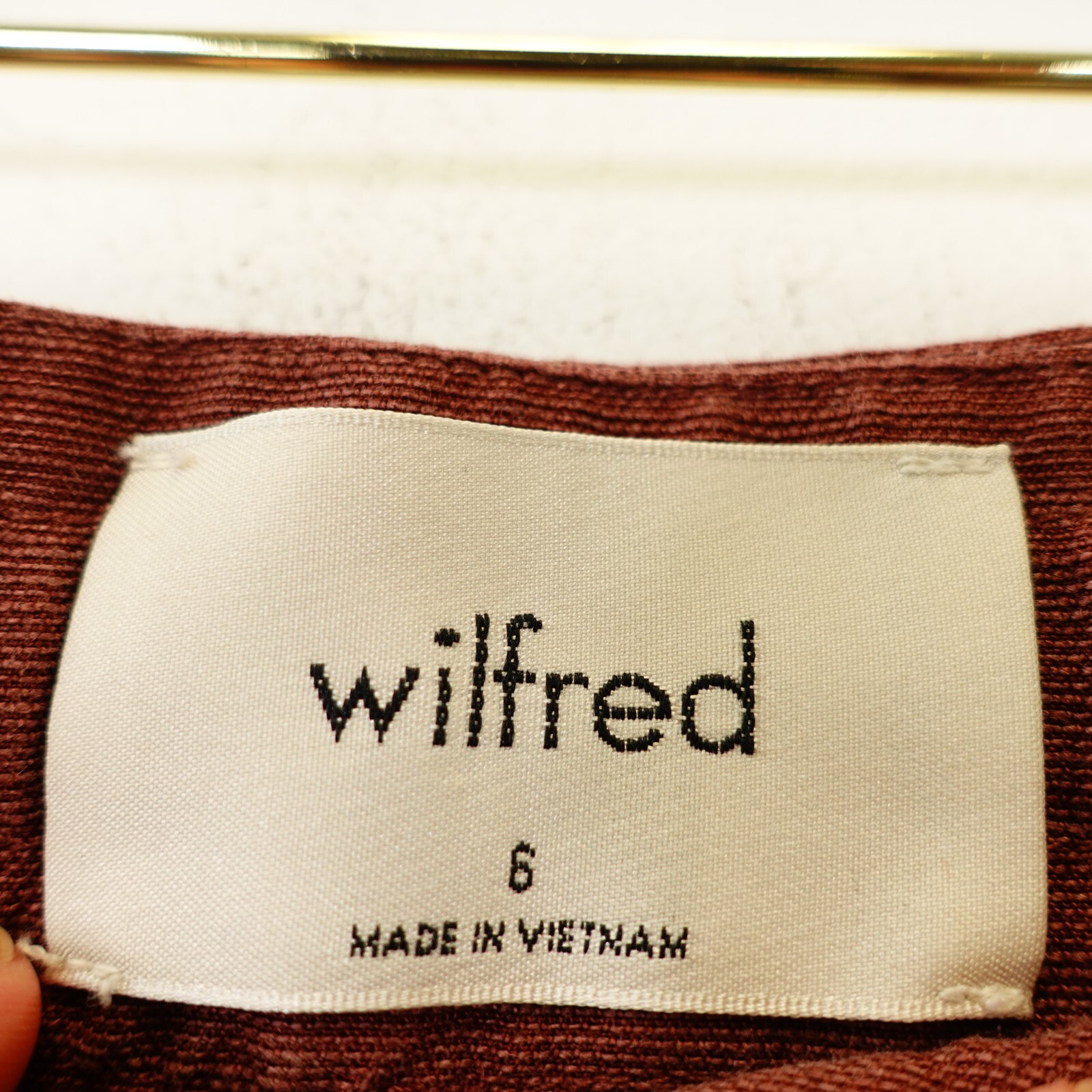 WILFRED Women's Linen Burnt Orange Cropped Pants SMAL… - Gem