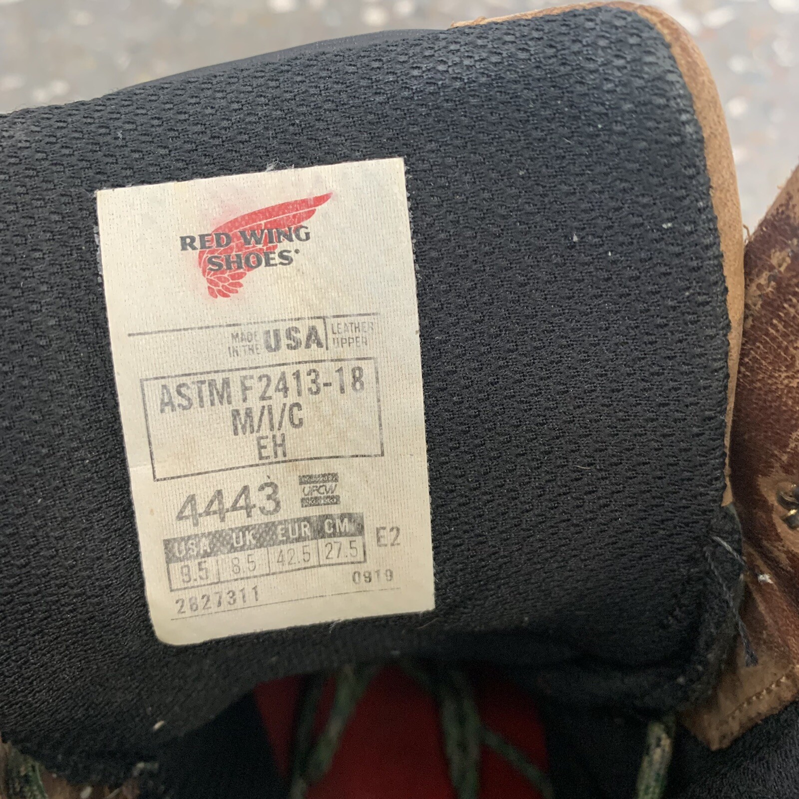 Red Wing Boots Men 9.5D 4443 Burnside 8” Waterproof Safety Leather Made ...