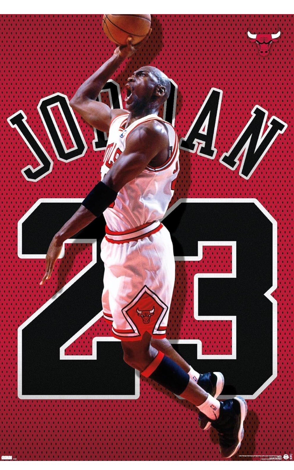 MICHAEL JORDAN CHAMPS DUNK - 34x22 - NEW Costacos Sports Poster CHICAGO ...