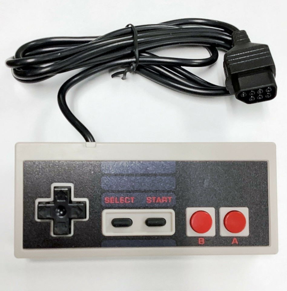 2 Video Game Wired Controller Remote For Nintendo NES Original Console ...