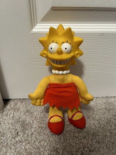 The Simpson's Lisa plush stuffed doll 1990 red dress and shoes 8" | eBay