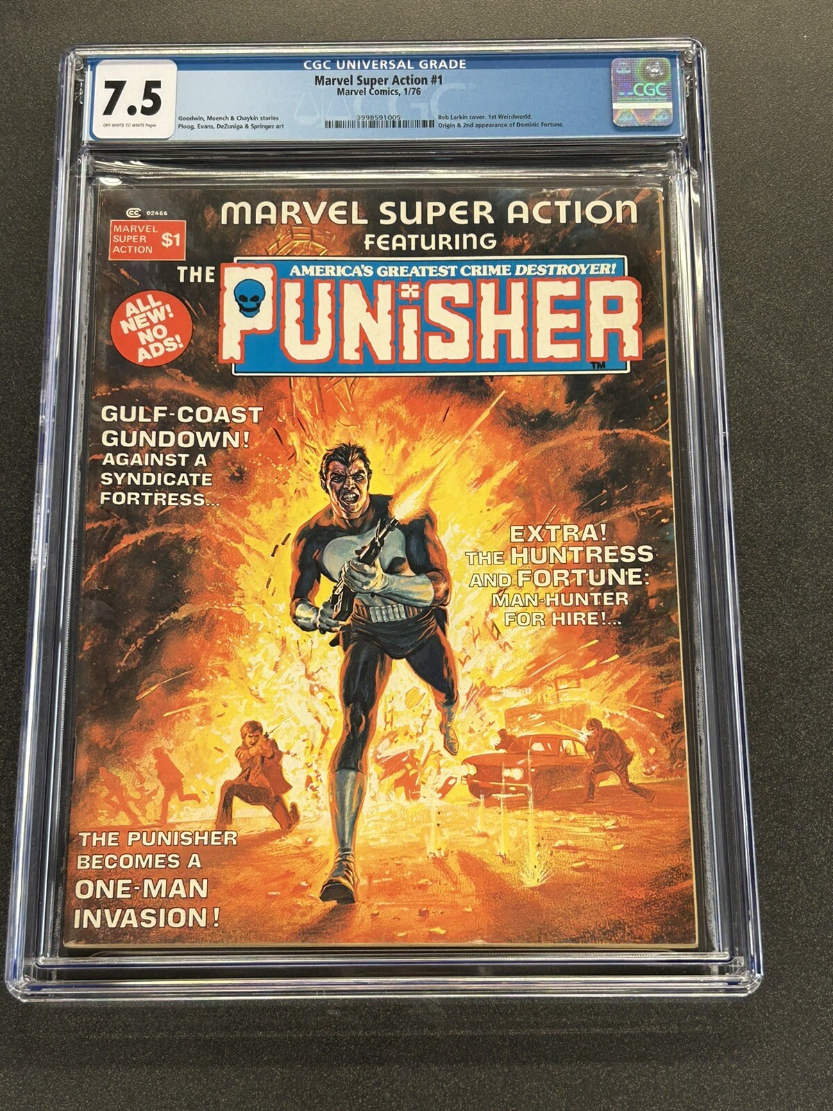 Marvel Super Action 1 CGC 7.5 1st Weirdworld Dominic Fortune Origin Punisher | eBay