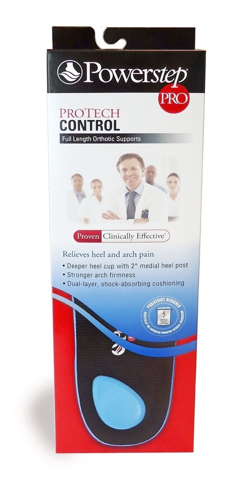 Powerstep Protech Control Full Length Orthotic Insoles Arch Support | eBay Australia