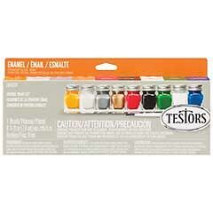Testors All-Purpose Enamel Paint Set for Craft and Hobby 8 Colors ...