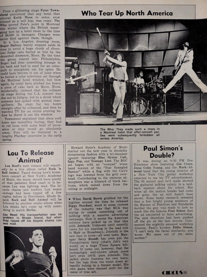Circus Magazine March 1974 Johnny Winter, Yes, Sabbath, McCartney, Led ...