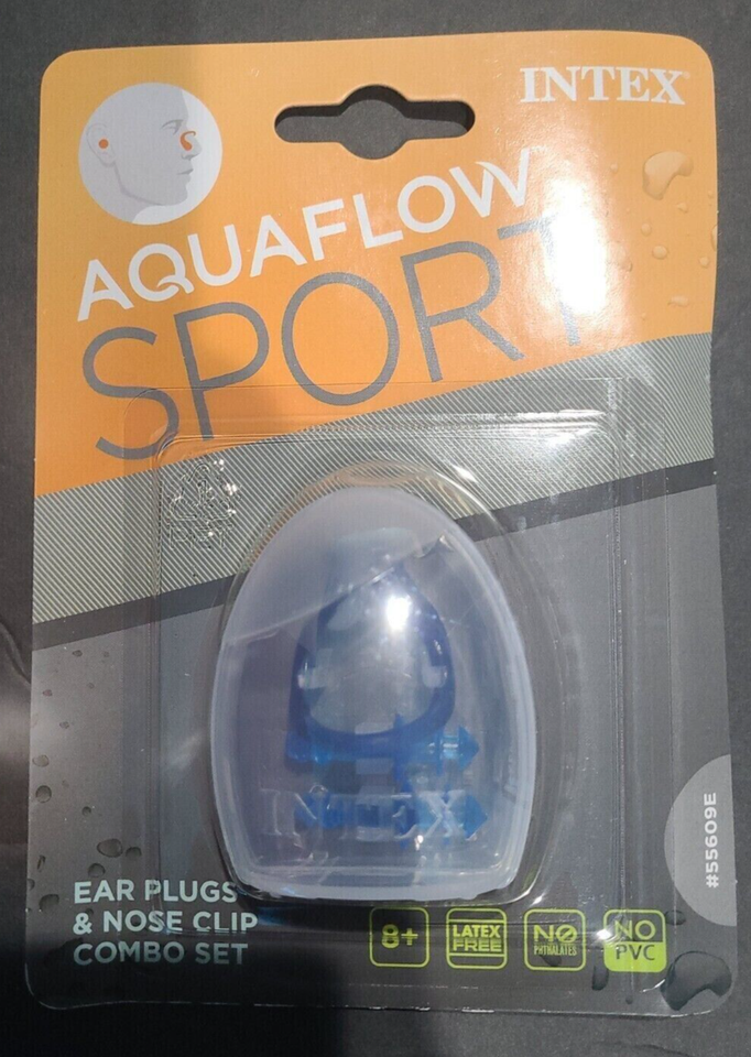 Intex Aquaflow - Sport Ear Plugs & Nose Clip Combo Set With Case - 3 ...