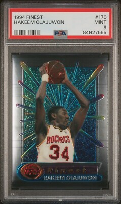 1994-95 Topps Finest #170 Hakeem Olajuwon | PSA 9 Mint | Houston ...