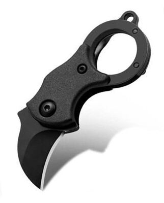 Mini Folding Karambit Knife Keychain - Pocket Survival Small Knives ...