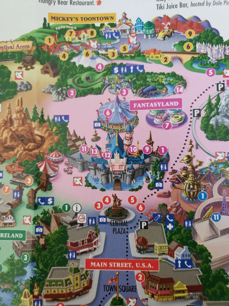 Disneyland Amusement Park Map
