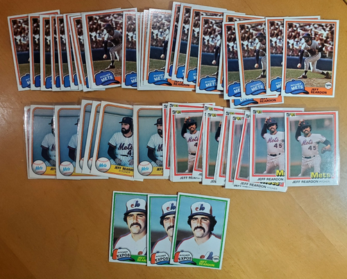 BIG LOT OF (52) 1981 JEFF REARDON NEW YORK METS ROOKIE CARDS | eBay