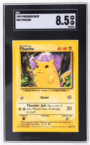1999 Pokemon Base Set Pikachu #58 SGC 8.5 | eBay