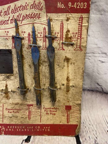 Vintage Sears Roebuck Craftsman Wood Screw Pilot Countersink Drill Bits ...