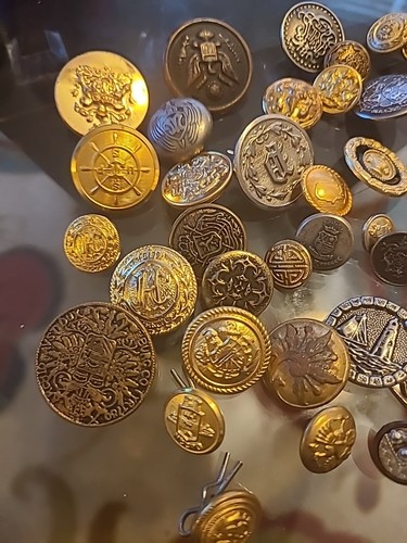 Large Lot Vintage Metal Buttons, Military, Police & More | eBay