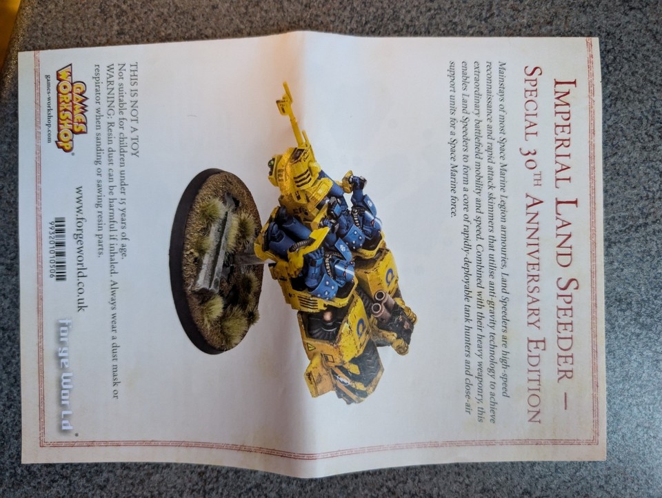Imperial Land Speeder *Forge World Exclusive* *30th Anniversary ...