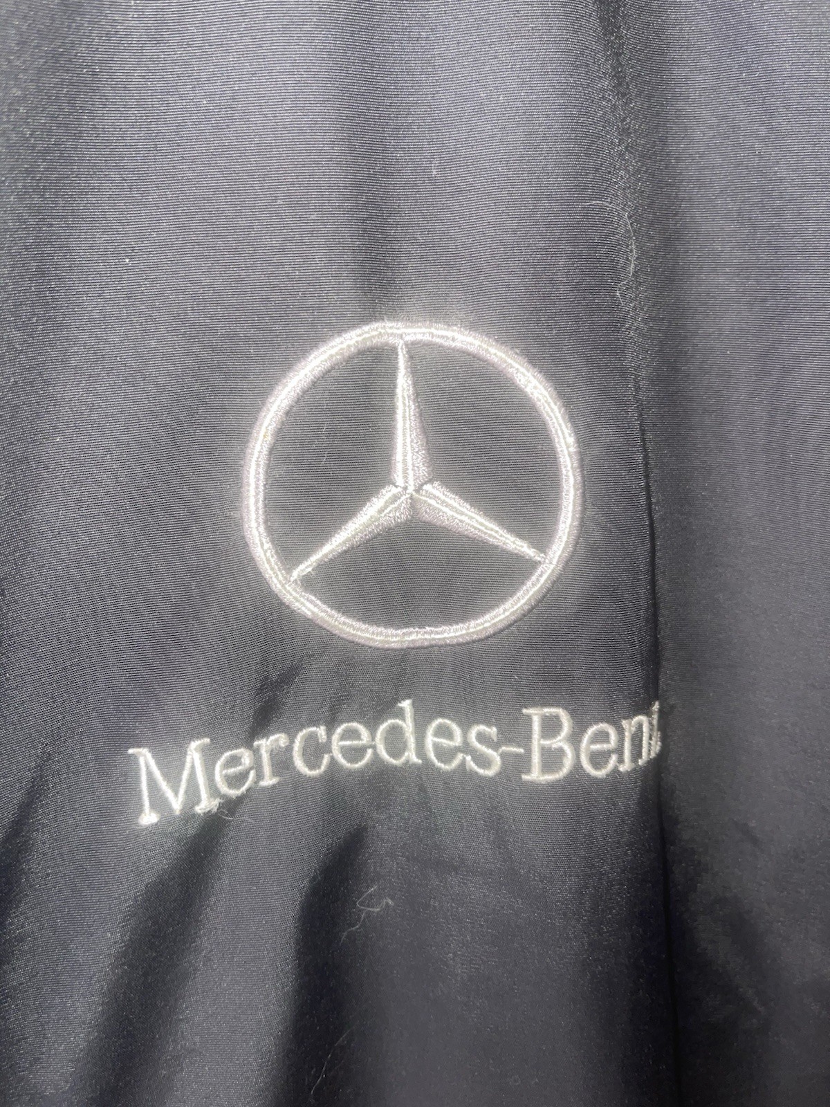 Vintage Mercedes Benz Bomber Jacket Size L Men’s Full Zip Black | eBay