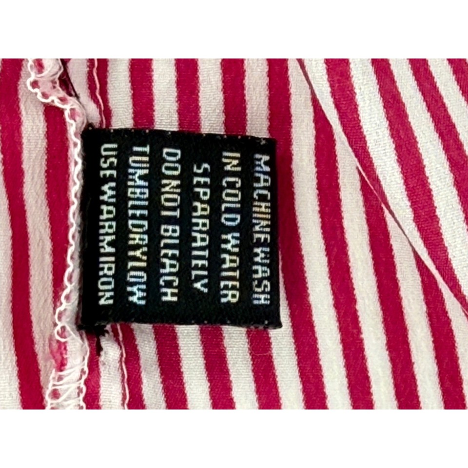 Style Envy Red Striped Floral Tie-Front Blouse Top - Women's Sz L | eBay UK