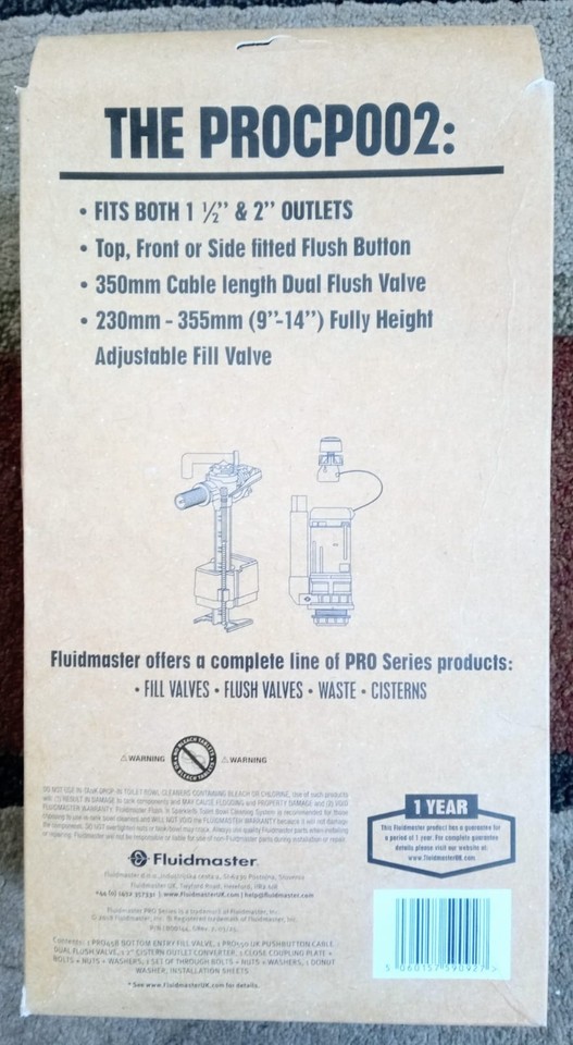 Fluidmaster Universal Cistern Repair Pack PROCP002 | eBay UK