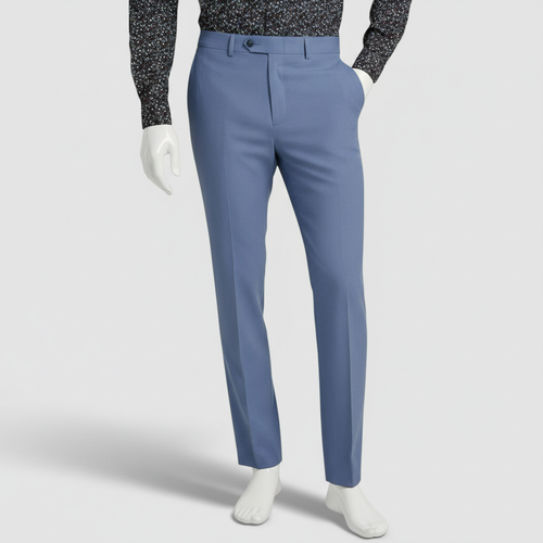 Bar III Men's Blue Wool Solid Slim Flat Front Suit Pants Size 36W/34L ...