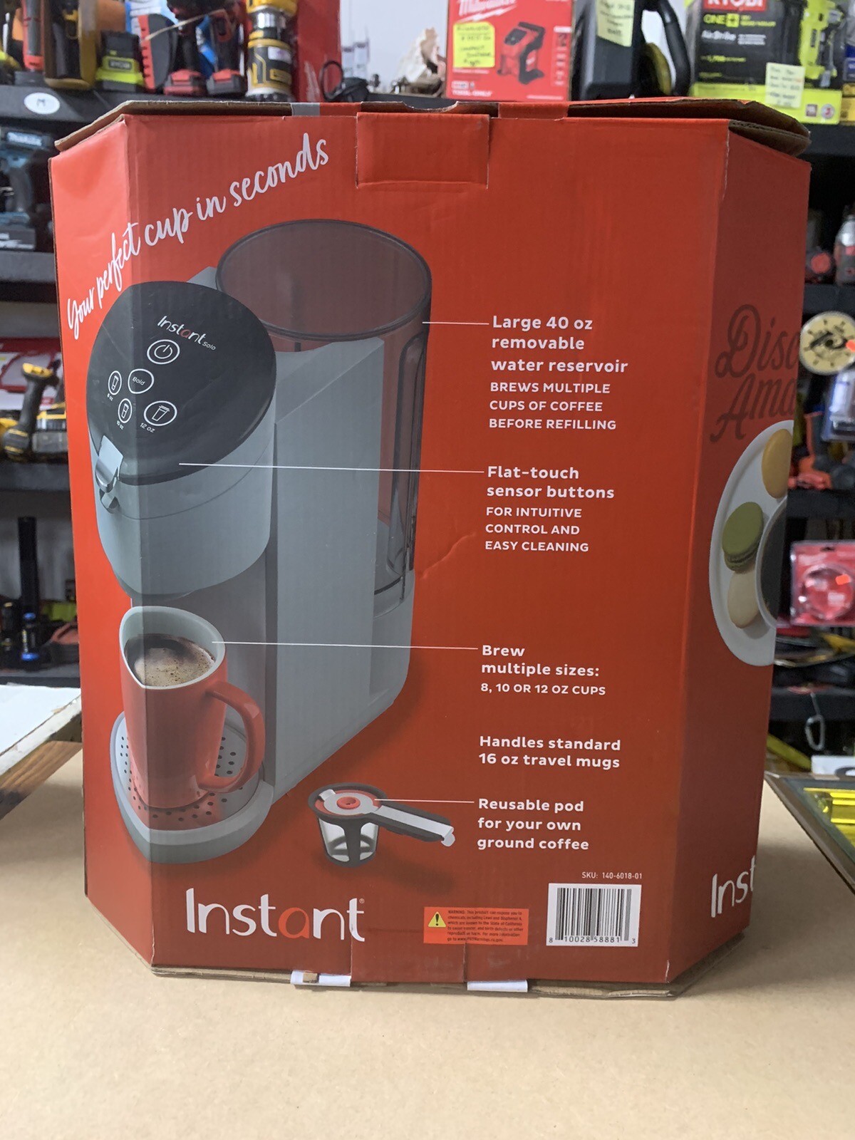 Instant Solo Café 2-in-1 Single Serve Coffee Maker for K-Cup Pods or ...