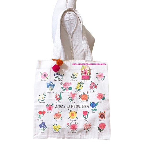 Spring Flower Canvas Tote Bag Large Cotton Reusable Shopper Primrose ...
