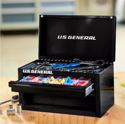 US General Mini Toolbox Black 2 Drawer SKU 72431 Harbor Freight NEW IN ...